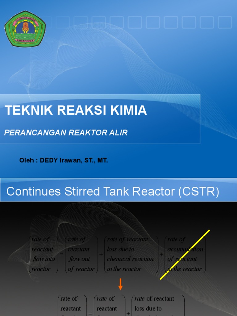 Bab 4 Reaktor Alir Tangki Berpengaduk | PDF