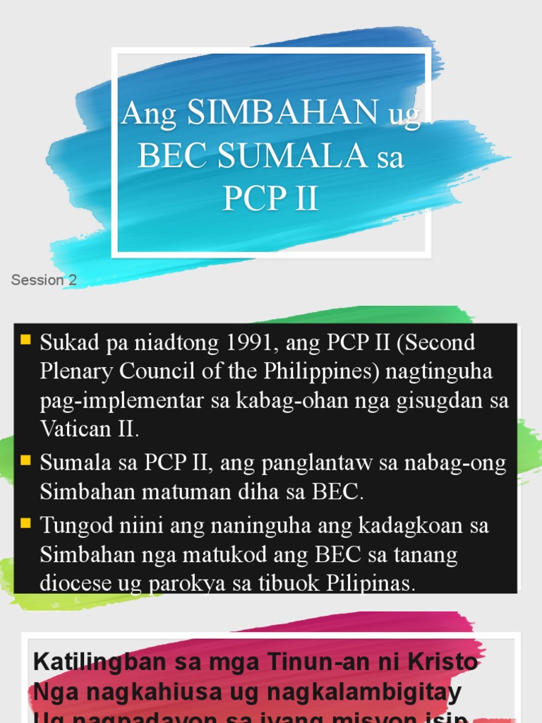 Session 2 - The Church and BEC - PCP II.pptx | PDF | Synod | Catholic ...