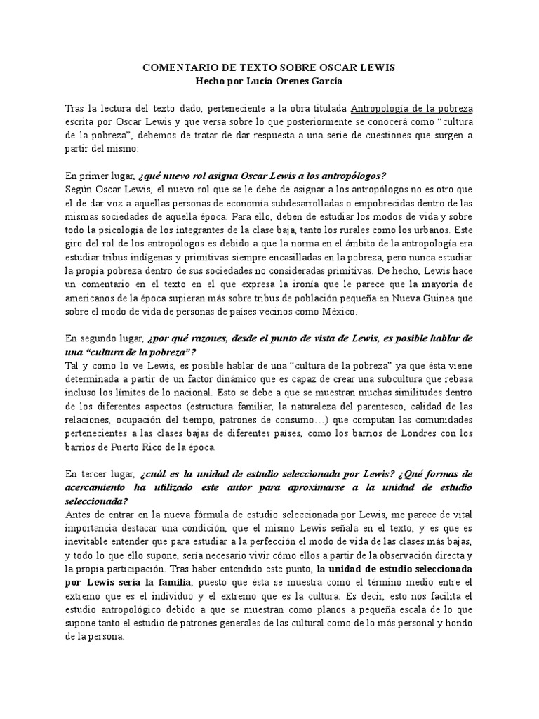 Oscar Lewis | PDF