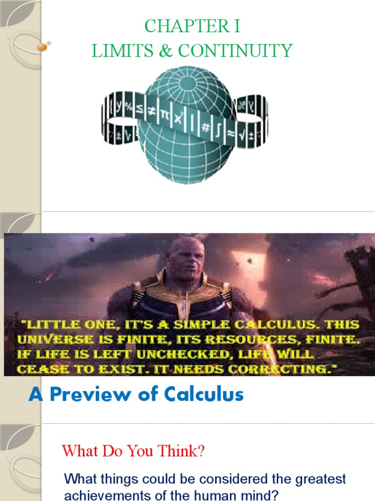 1 Limits Continuity | PDF | Calculus | Limit (Mathematics)