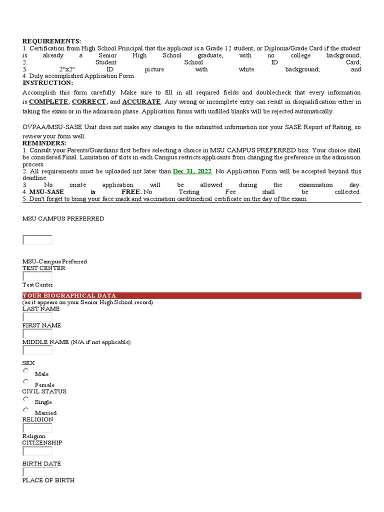 APPLICATION FORM.docx | PDF