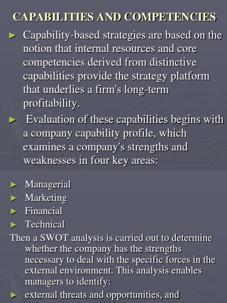 Capabilities and Competencies - Core Competencies | PDF | Competence ...