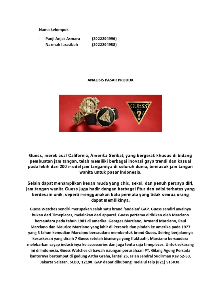 Analisis Pasar Produk 3 | PDF