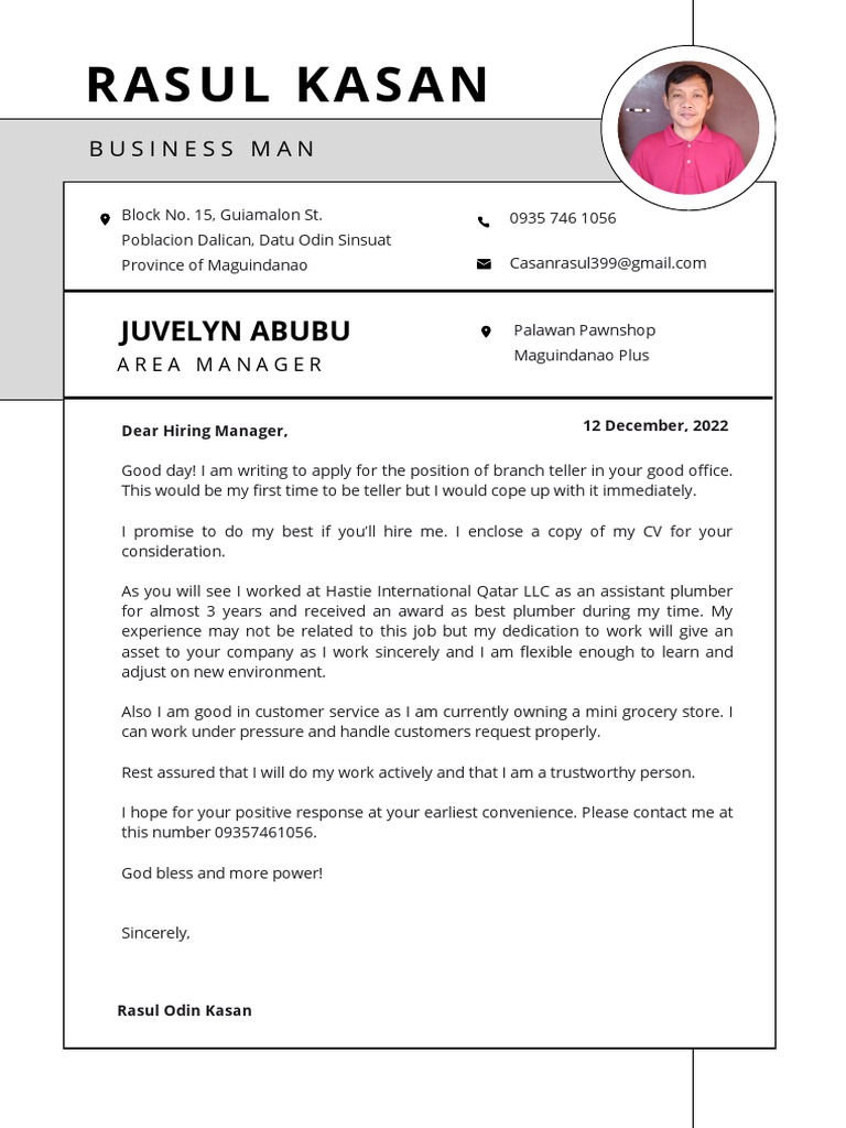 Application Letter | PDF