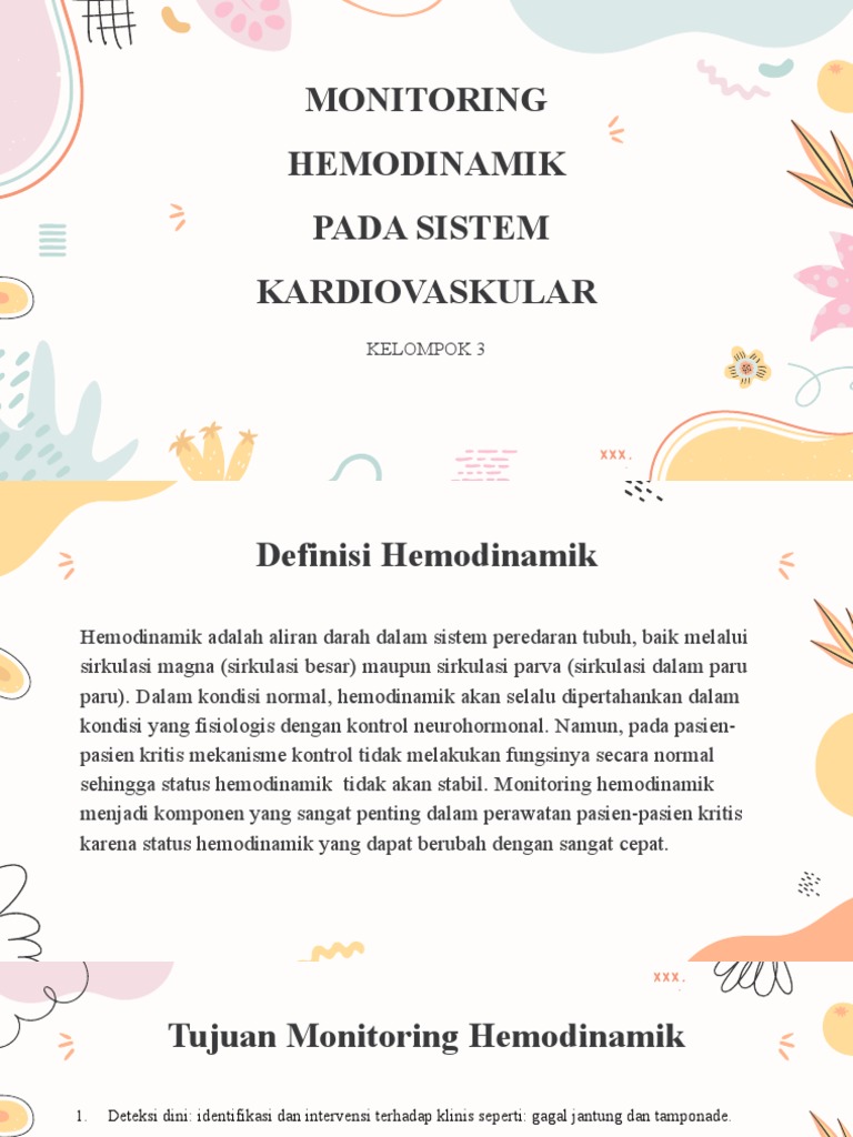 MONITORING HEMODINAMIK KEL.3Finish | PDF