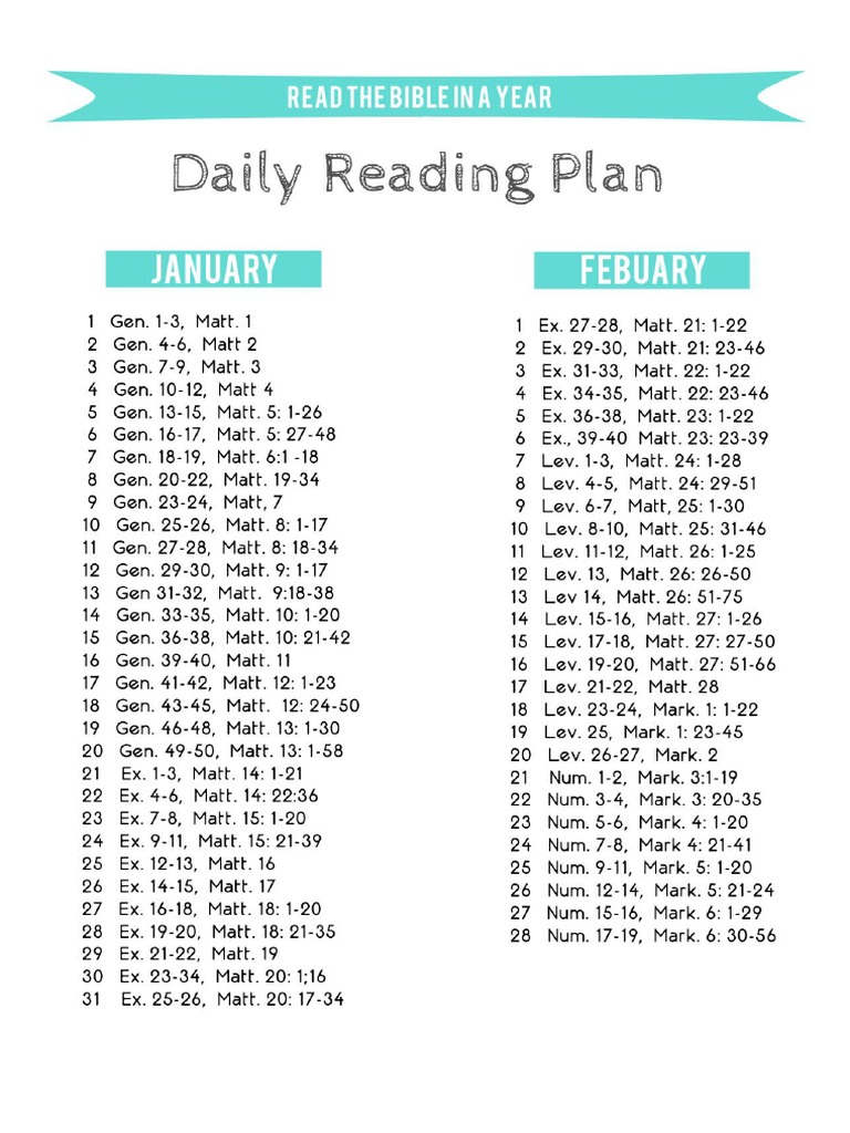 Daily Reading Plan .pdf | PDF