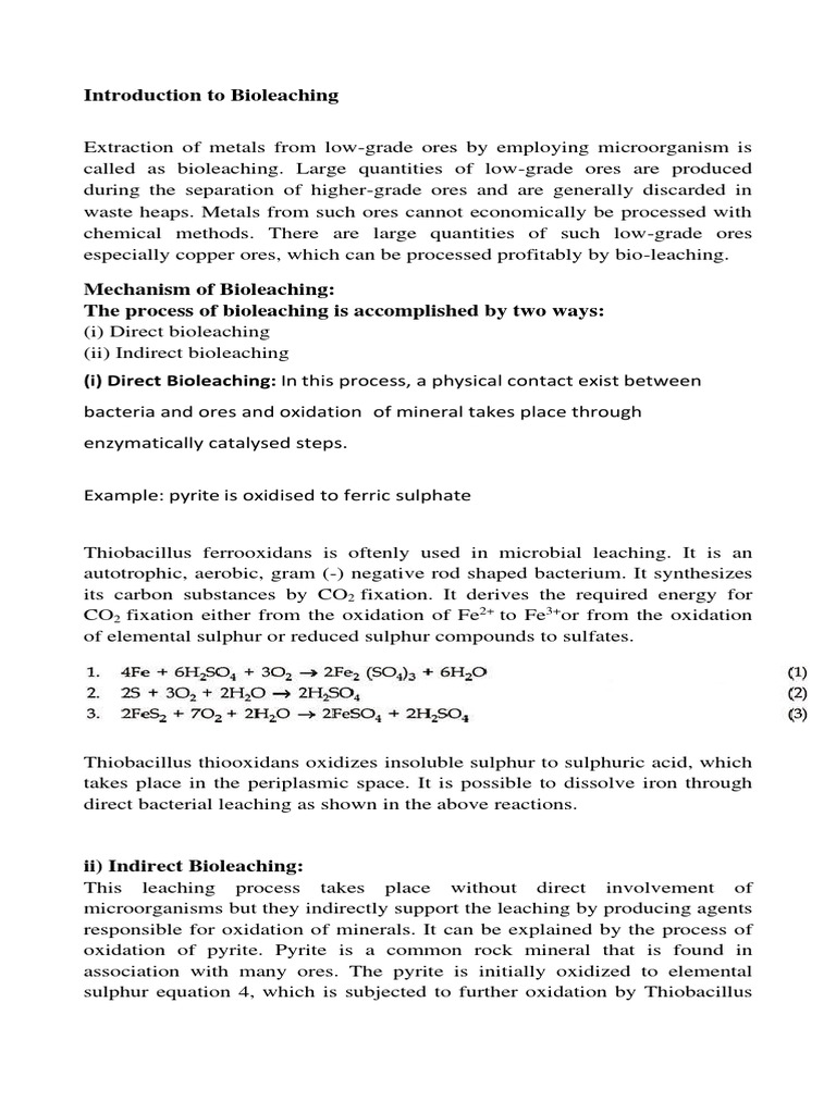 BIoleaching PDF | PDF