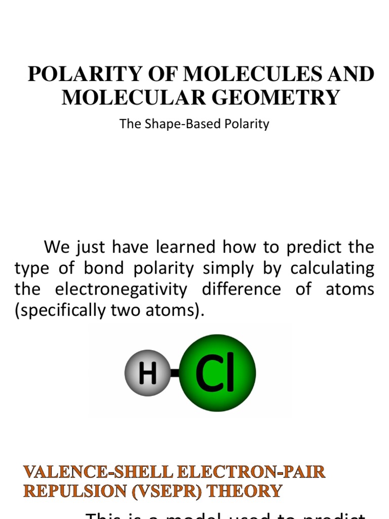 Polarity of Molecules and Molecular Geometry PDF | PDF | Teaching ...
