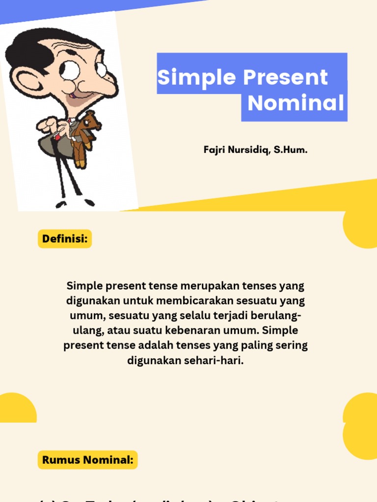 Simple Present Nominal Pdf Pdf 5590