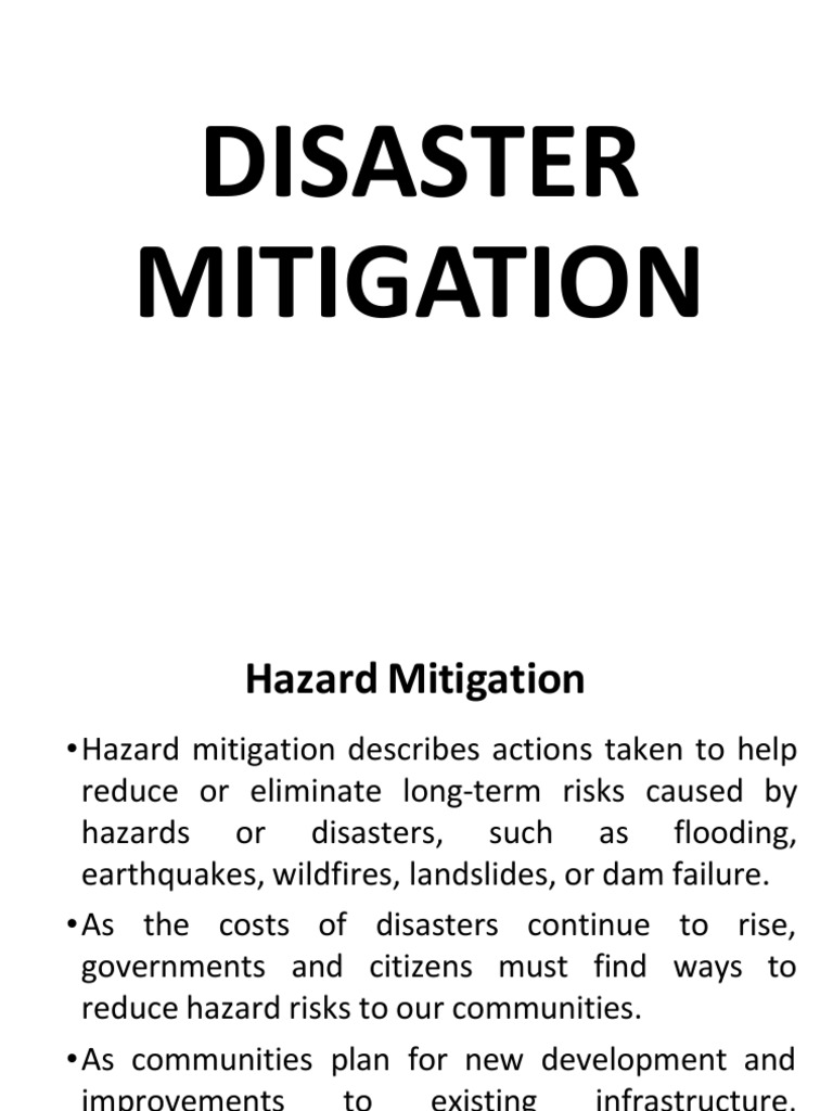 Effective Disaster Mitigation Strategies | PDF | Emergency Management ...