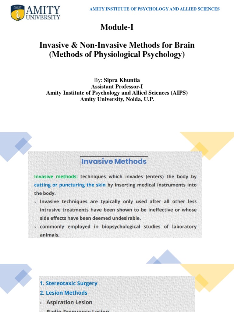Module-I Invasive & Non-Invasive Methods For Brrain | PDF