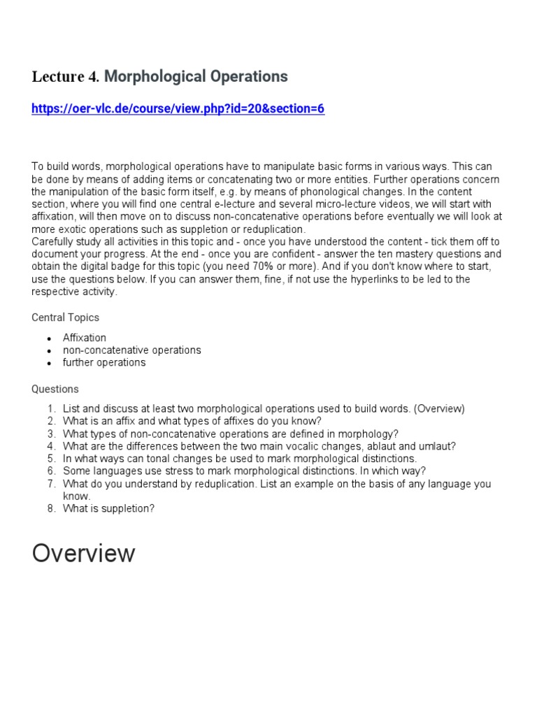 Lecture 4. Morphological Operations | PDF