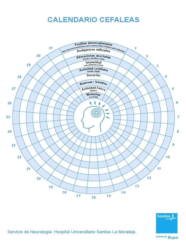 calendario_cefaleas_ | PDF | Medicina CLINICA | Medicina