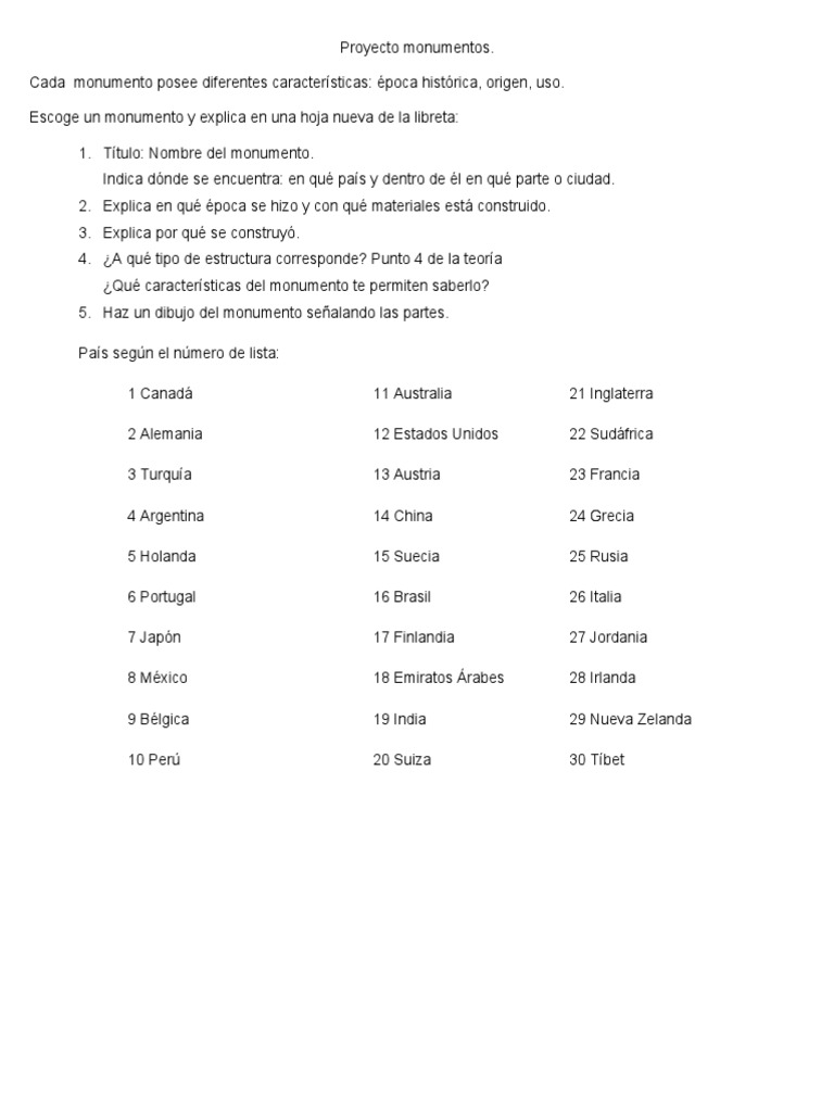 Proyecto Monumentos Nuevo | PDF | Ciencias sociales | Arte