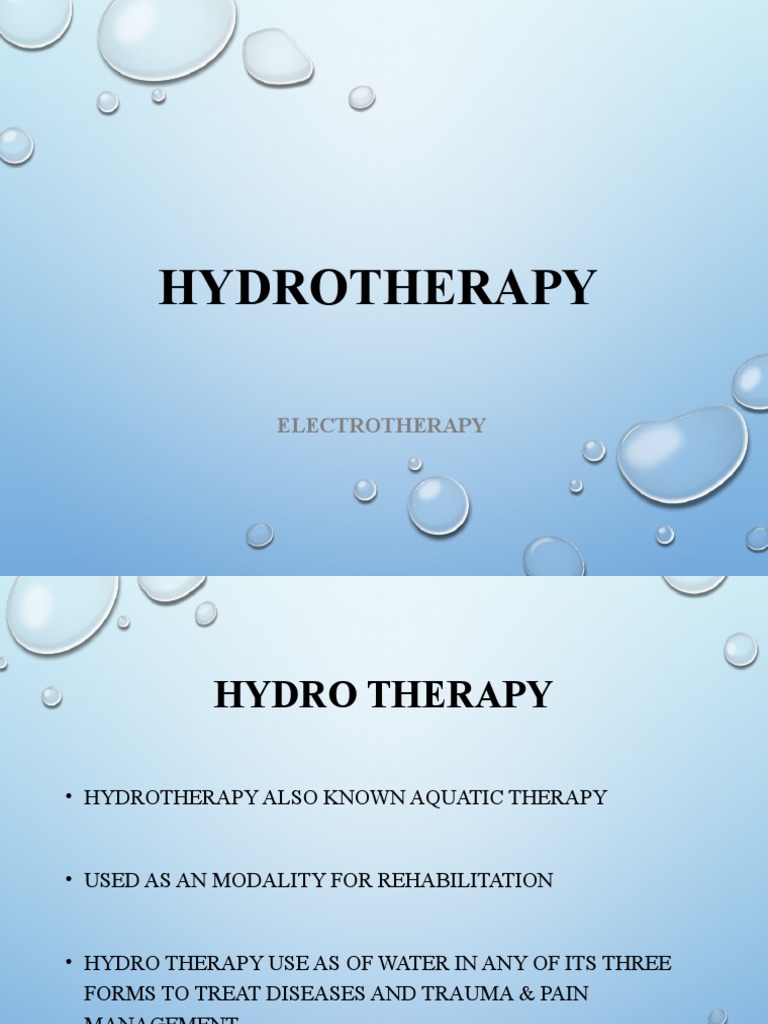 hydrotherapy.pptx | PDF