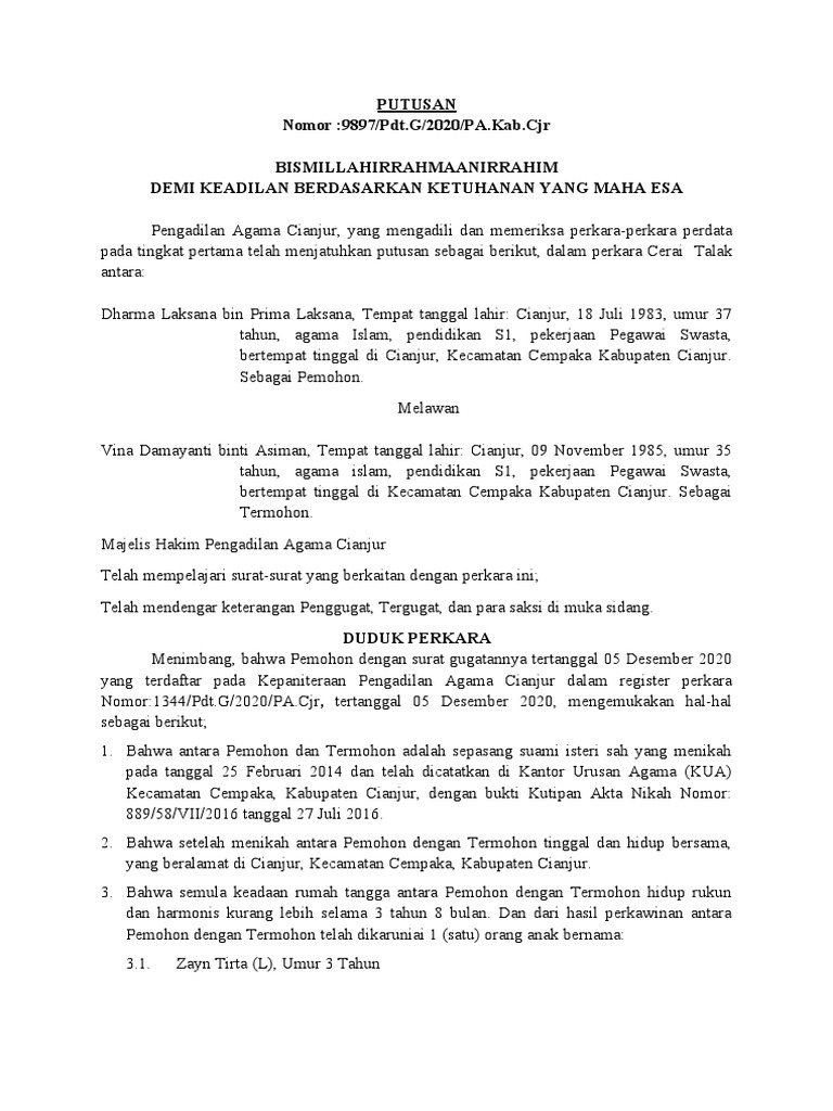 Surat Putusan-1.docx | PDF