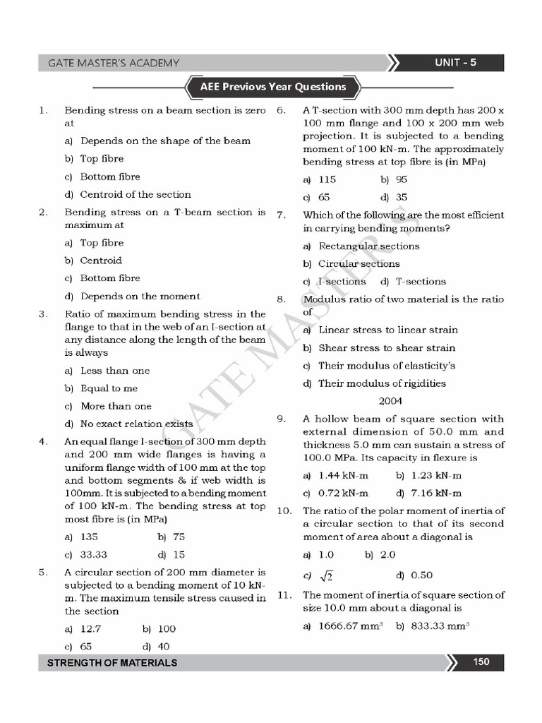 Theory of Simple Bending - PDF | PDF
