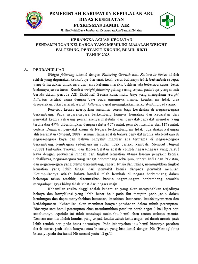 Kak Pendampingan Keluarga Yang Memiliki Masalah Weight Faltering ...