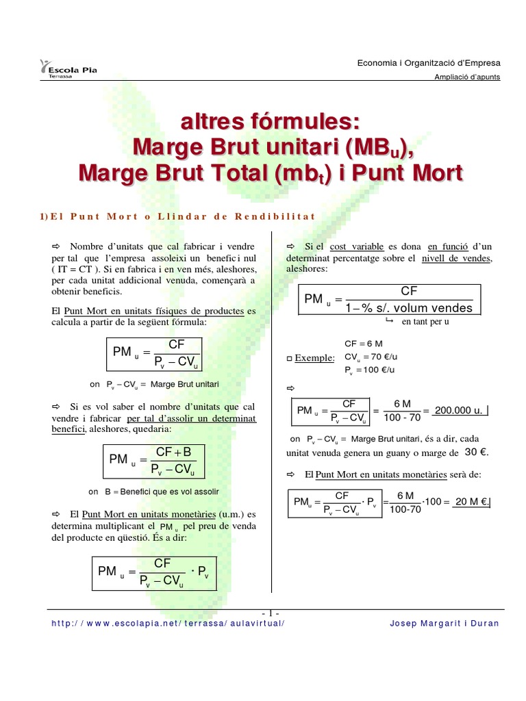 Marges Formules PDF | PDF