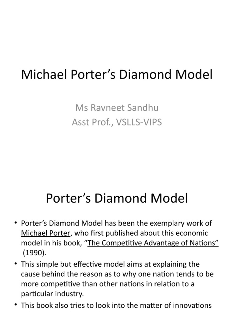 Porter Diamond Model | PDF | Economies | Business Economics