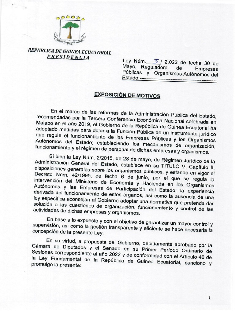 Ley Reguladora Entidades Autonomas y Empresas Publicas | PDF