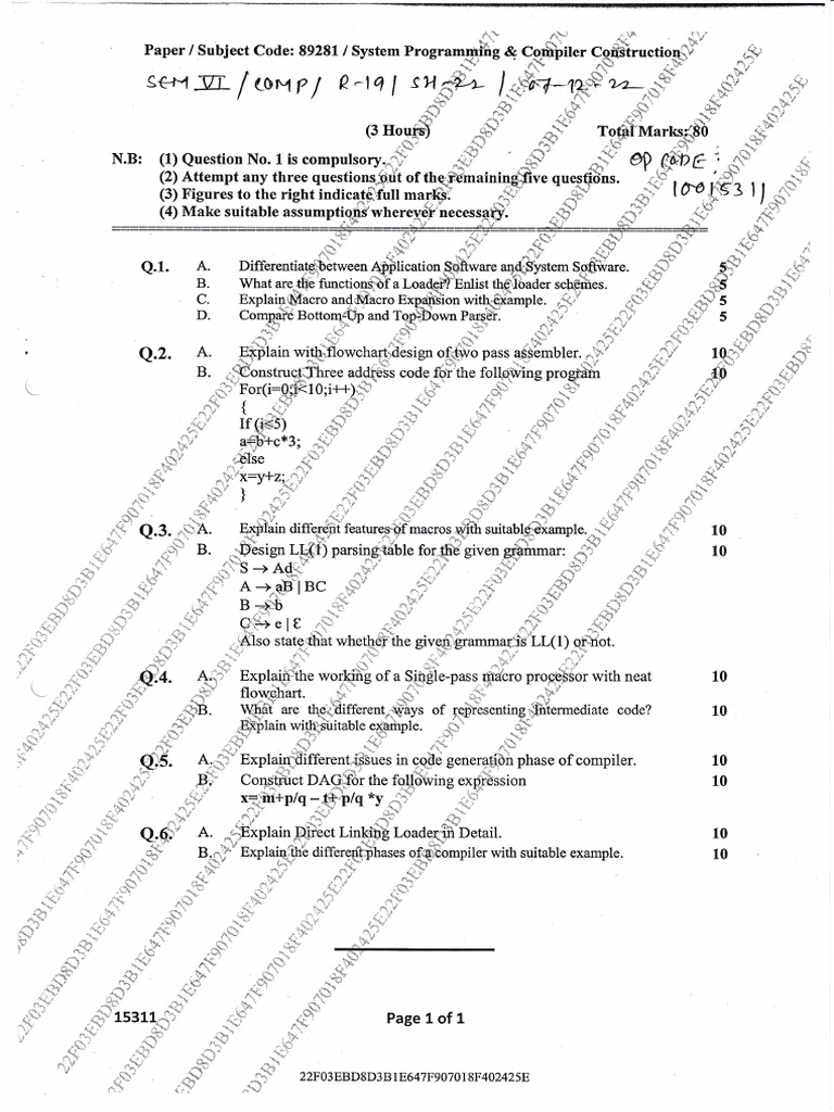 Sem Vi-Computer-Rev 19 C - Dec 2022 PDF | PDF | Applied Mathematics | Computer Engineering