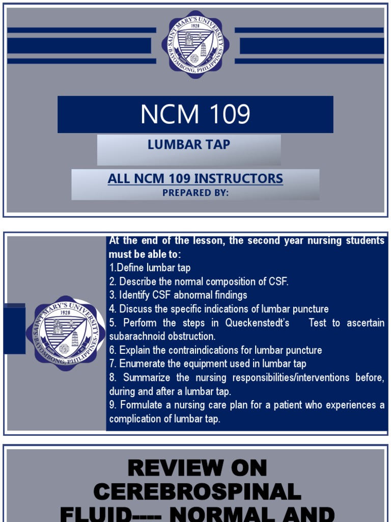 Nursing Guide to Lumbar Puncture Procedure | PDF