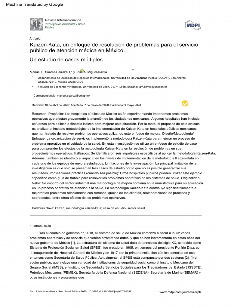 Kaizen-Kata A Problem-Solving Approach To Public S | PDF