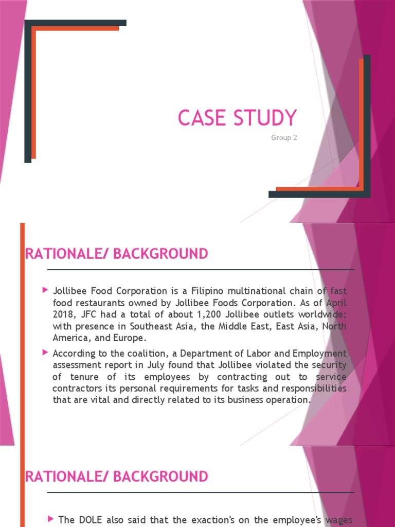 Case Study Jollibee | Download Free PDF | Employment | Welfare