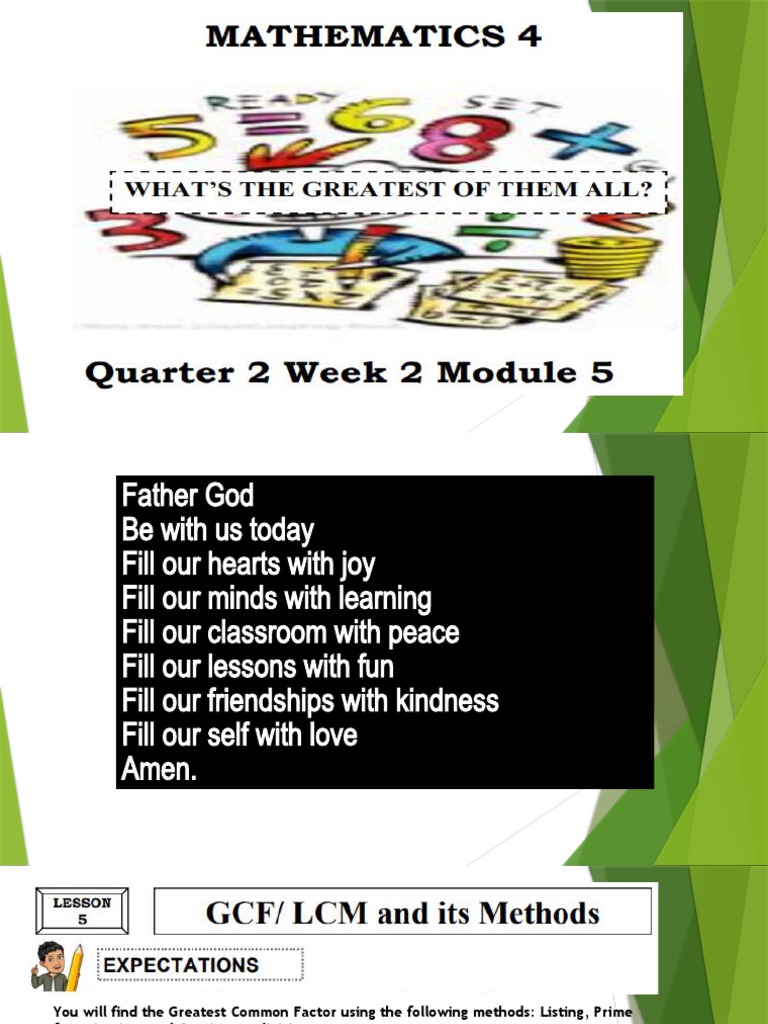 MATH - Lesson 5 Module 5 (Quarter 2) | PDF | Algebra | Number Theory