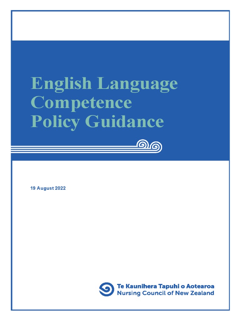 English Language Competence Policy Guidance | PDF