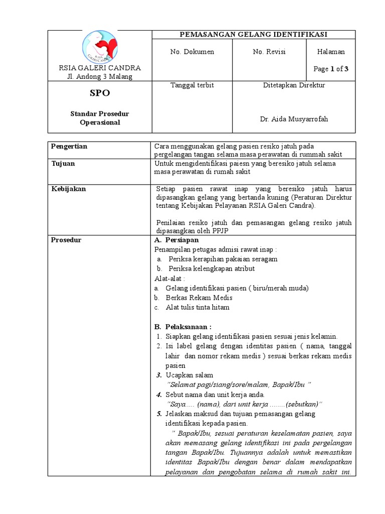 AP Spo Gelang Resiko Jatuh | PDF