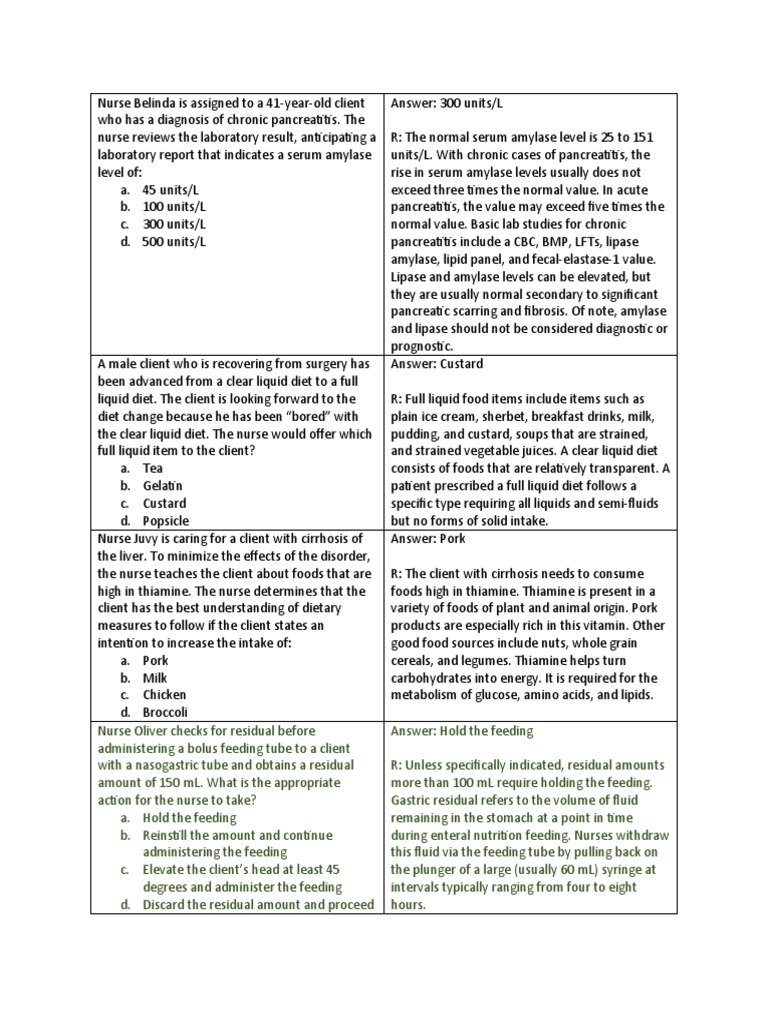 Practice Questions - Gastrointestinal Disorders 1 | PDF | Hepatitis ...