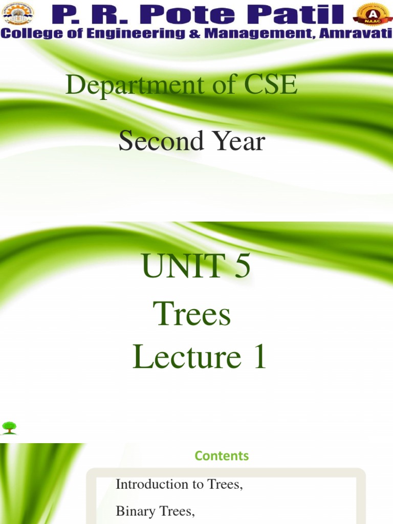 Data Structures - Unit 5 Tree PDF | PDF | Algorithms And Data ... Data Structures - Unit 5 Tree PDF | PDF | Algorithms And Data ...