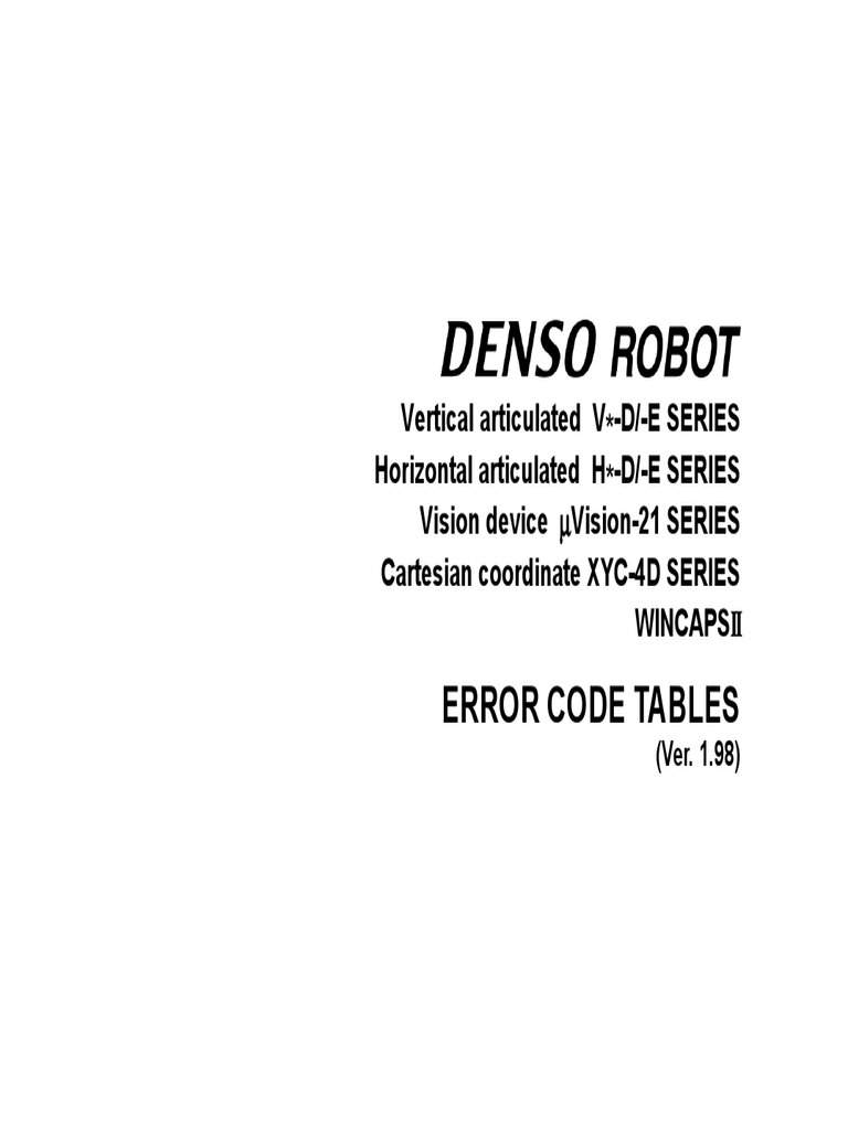 Denso Errors PDF | PDF