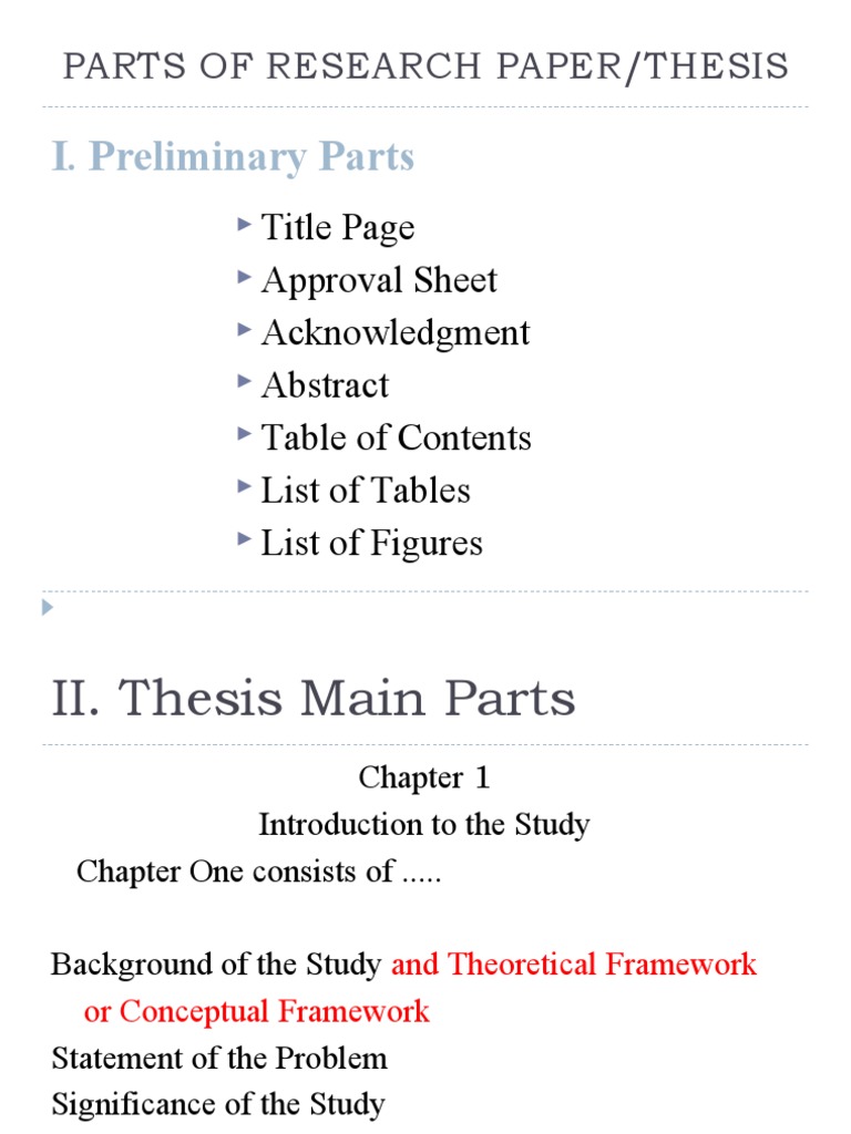 LESSON 11C Parts of Thesis and Journal | PDF