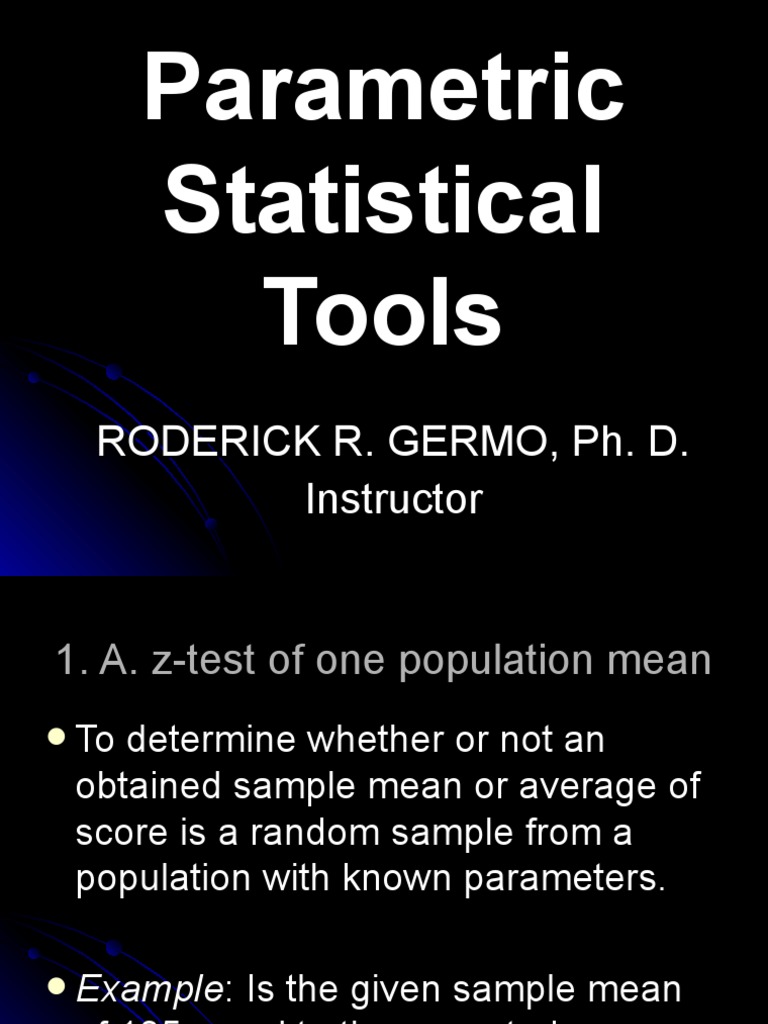 LESSON 11A Parametric Statistics | PDF | Analysis Of Variance | Student ...