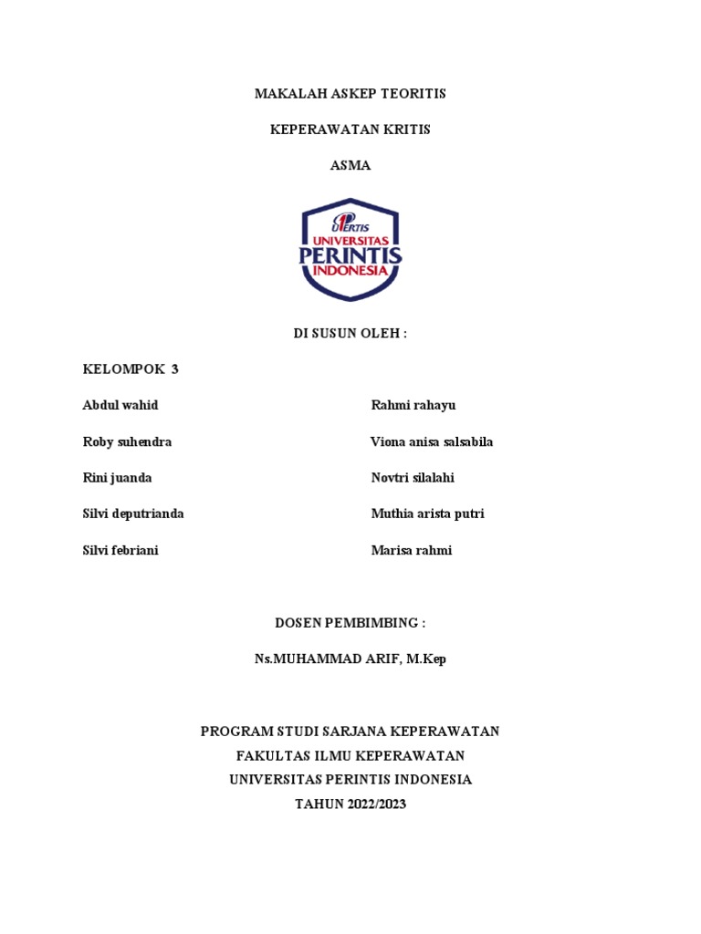 Askep Teoritis Asma Bab (1) 9 | PDF
