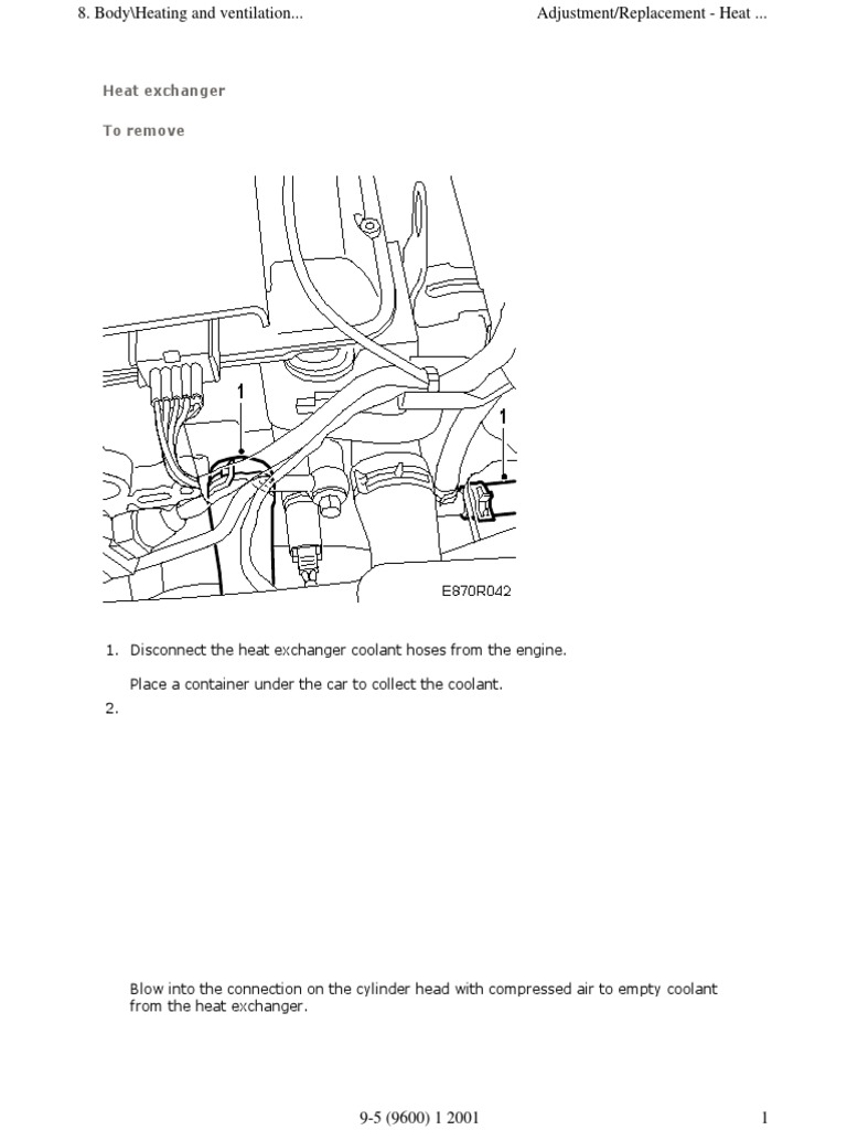 Saab 9-5 Heat Exchanger - WIS PDF | PDF