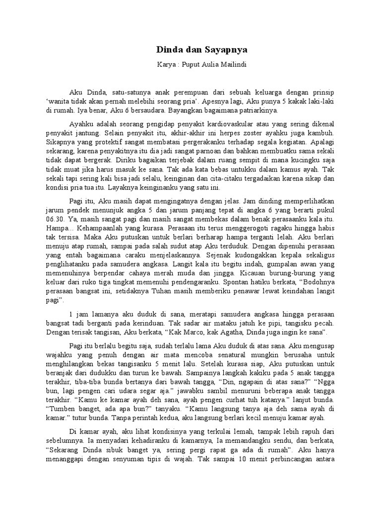 Dinda dan Tekanan Patriarki | PDF | Agama & Spiritualitas | Fiksi Misteri, Thriller, & Kejahatan