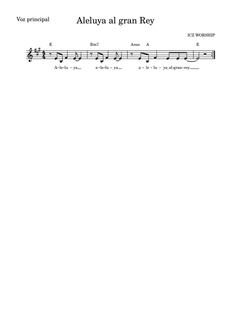 Aleluya Al Gran Rey-Piano PDF | PDF