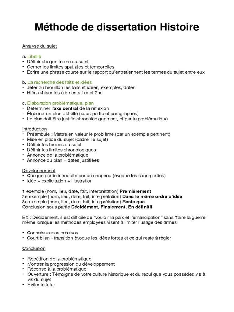 Méthode Optimale pour Dissertation Historique | PDF | Philosophie