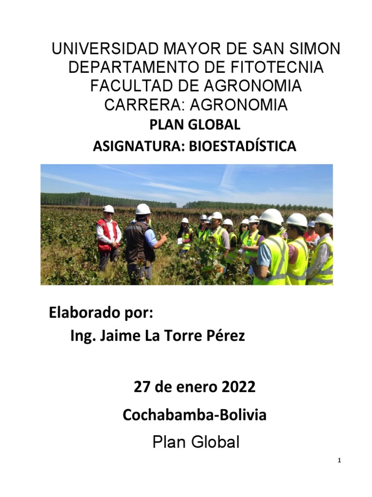 Plan Global Agronomia | PDF