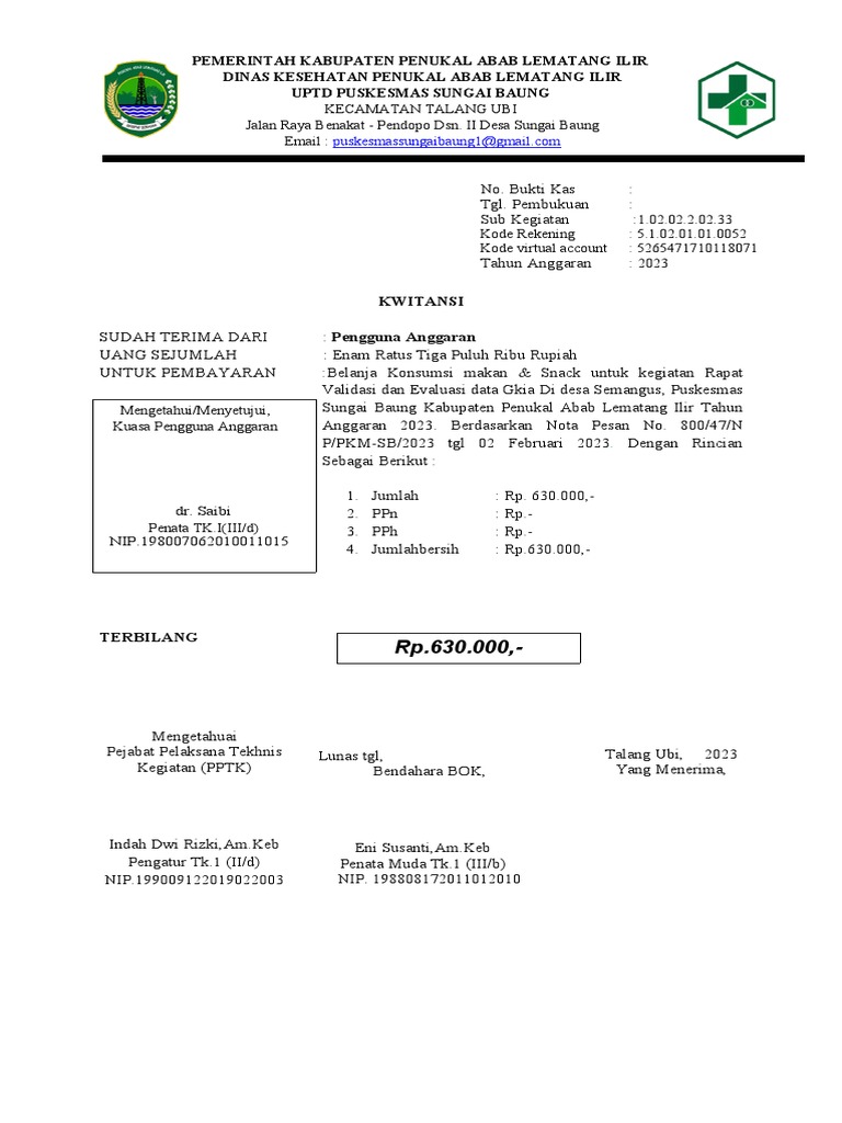 SPJ MAKAN & SNACK Indah Gkia 02 Feb 2023 | PDF