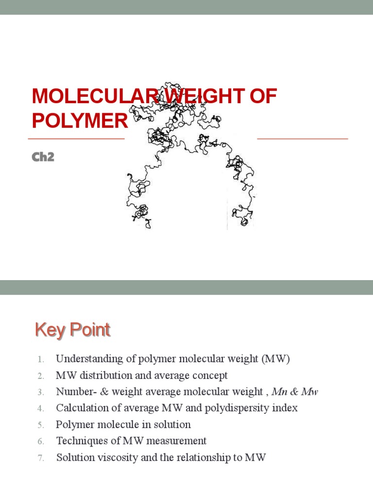 ch2 Molecular Weight and Polymer Solution PDF | PDF | Teaching Methods ...