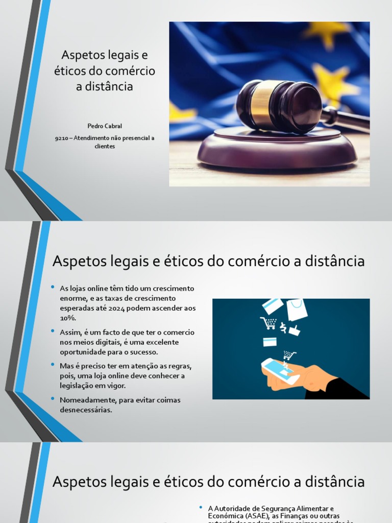 Aula 7 - Aspetos Legais e Éticos Do Comércio A Distância | PDF