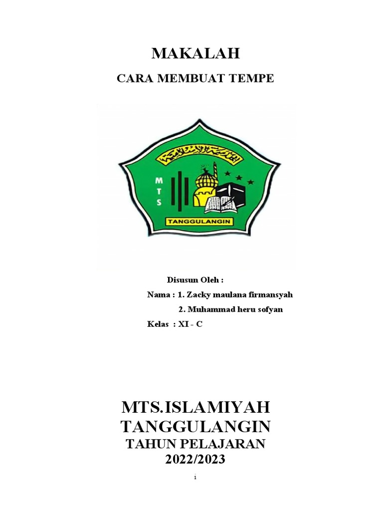 MAKALAH - Pembuatan - Tempe Ke 2 | PDF