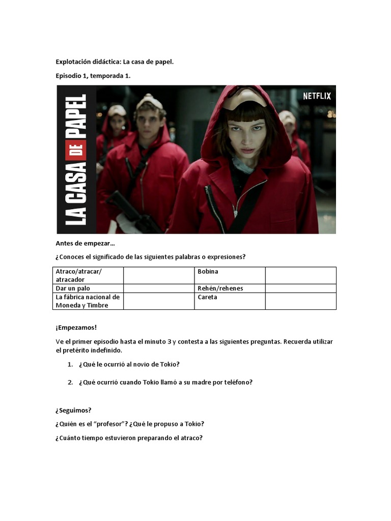 La Casa de Papel-Explotación PDF | PDF