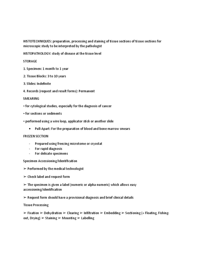 HISTOTECHNIQUES | PDF | Fixation (Histology) | Staining