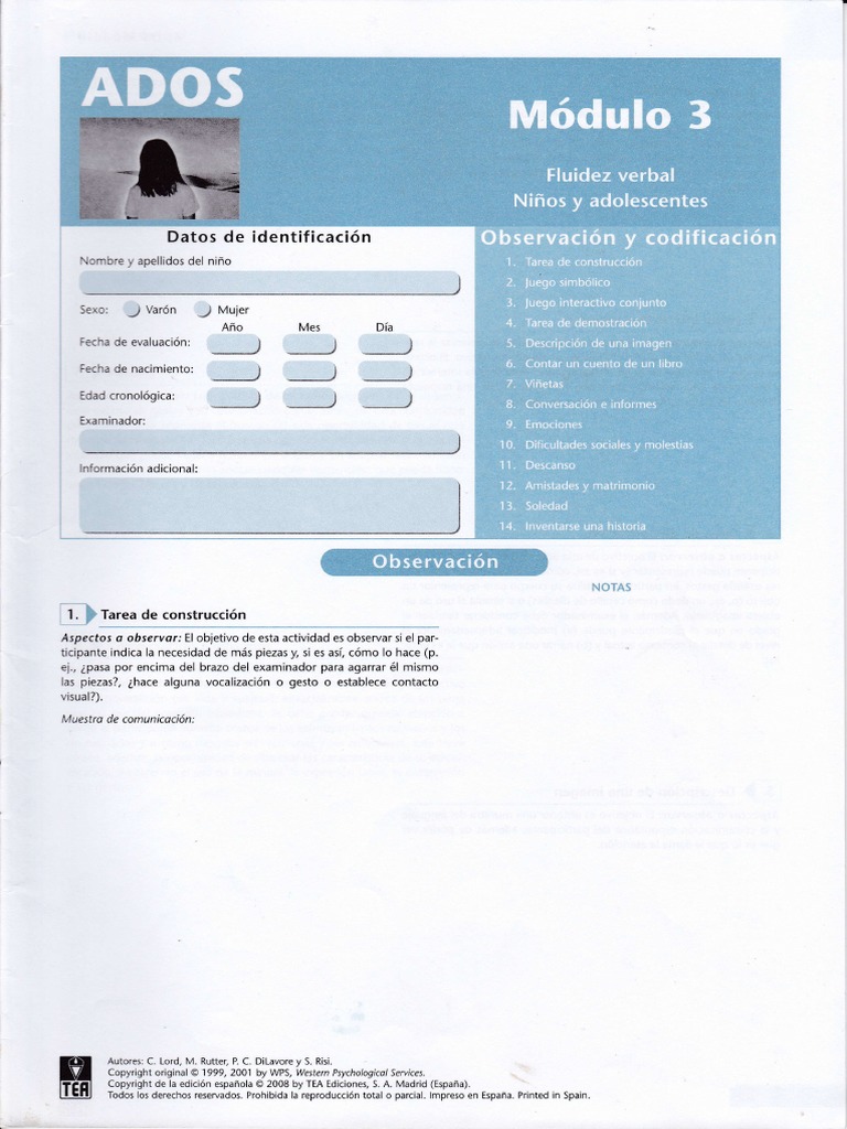ADOS Modul 3 PDF | PDF